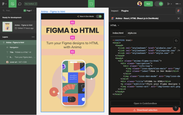 Como exportar Figma para HTML - Anima Blog