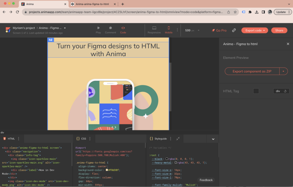 Como exportar Figma para HTML - Anima Blog
