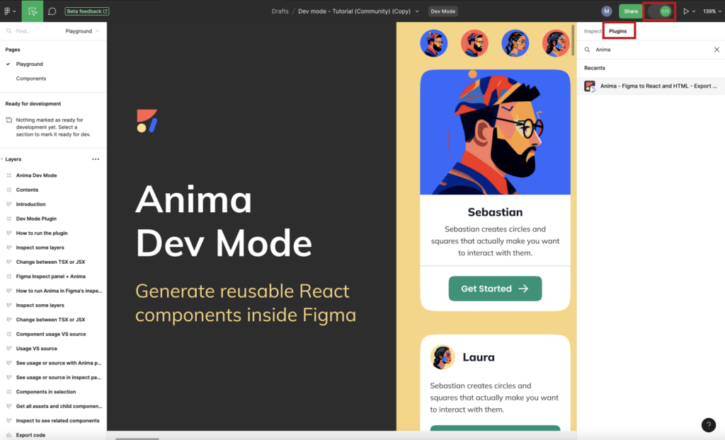 Announcing Anima’s plugin for Figma Dev Mode