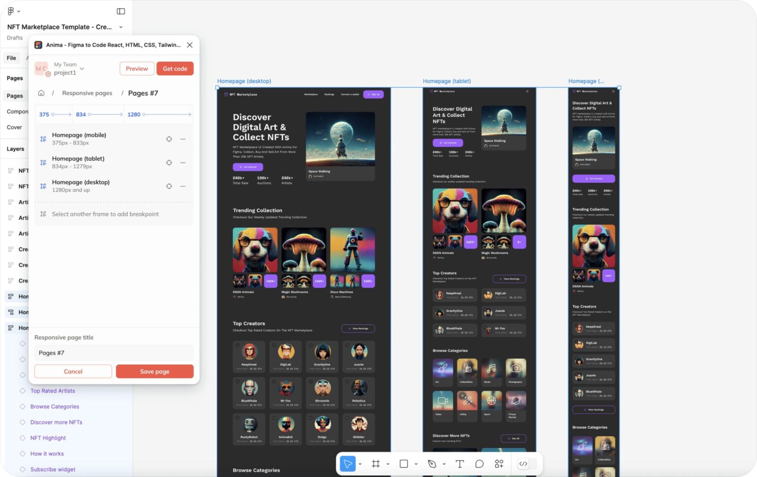 Generate responsive React code from any Figma design - Anima Blog